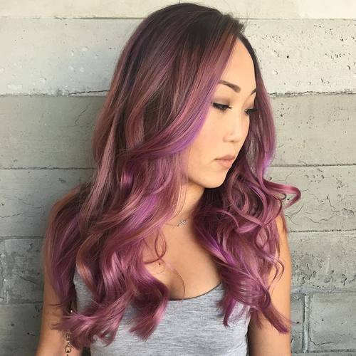 21 Perfect Hair Color Ideas: Purple Highlighted Hairstyles - Styles Weekly